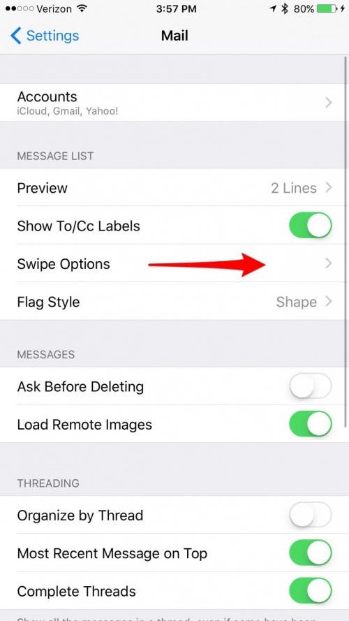 How to Change Mail Swipe Options in Settings on iPhone How to Change Mail Swipe Options in Settings on iPhone